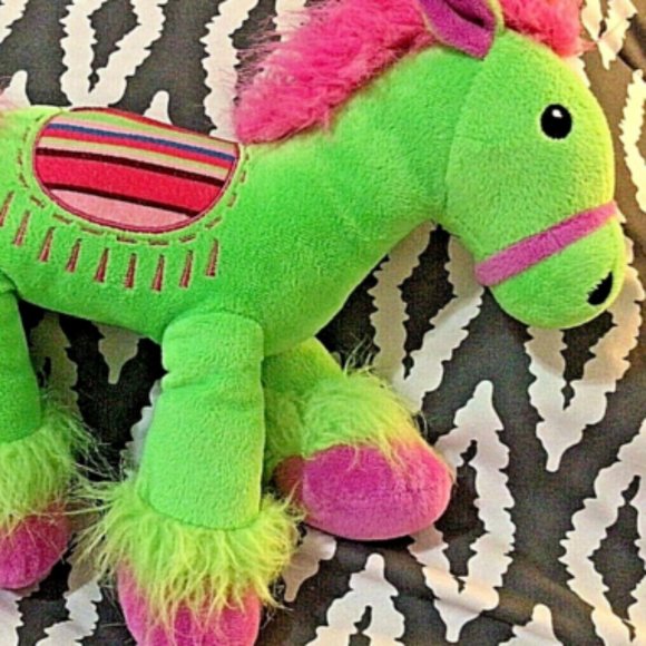 Toys | Ripleys Aquarium Believe It Or Not Plush Green Pink Pony Stuffed ...